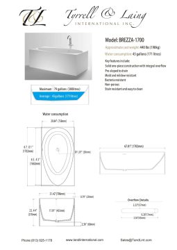 Brezza freestanding contemporary bathtub | Alcove Bathtub | Home Spa